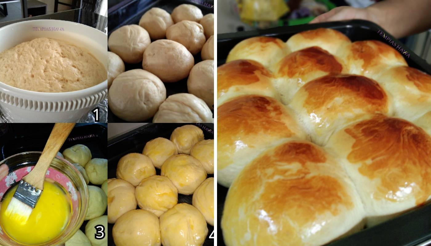 Resipi Roti Bun Manis Homemade Yang Sangat Gebu & Sedap. Begini Cara ...