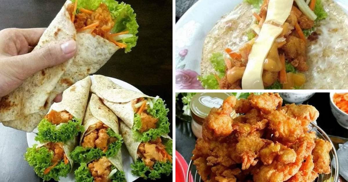 Mudahnya Buat Chicken Wrap Ala KFC. Sedap & Mengenyangkan!